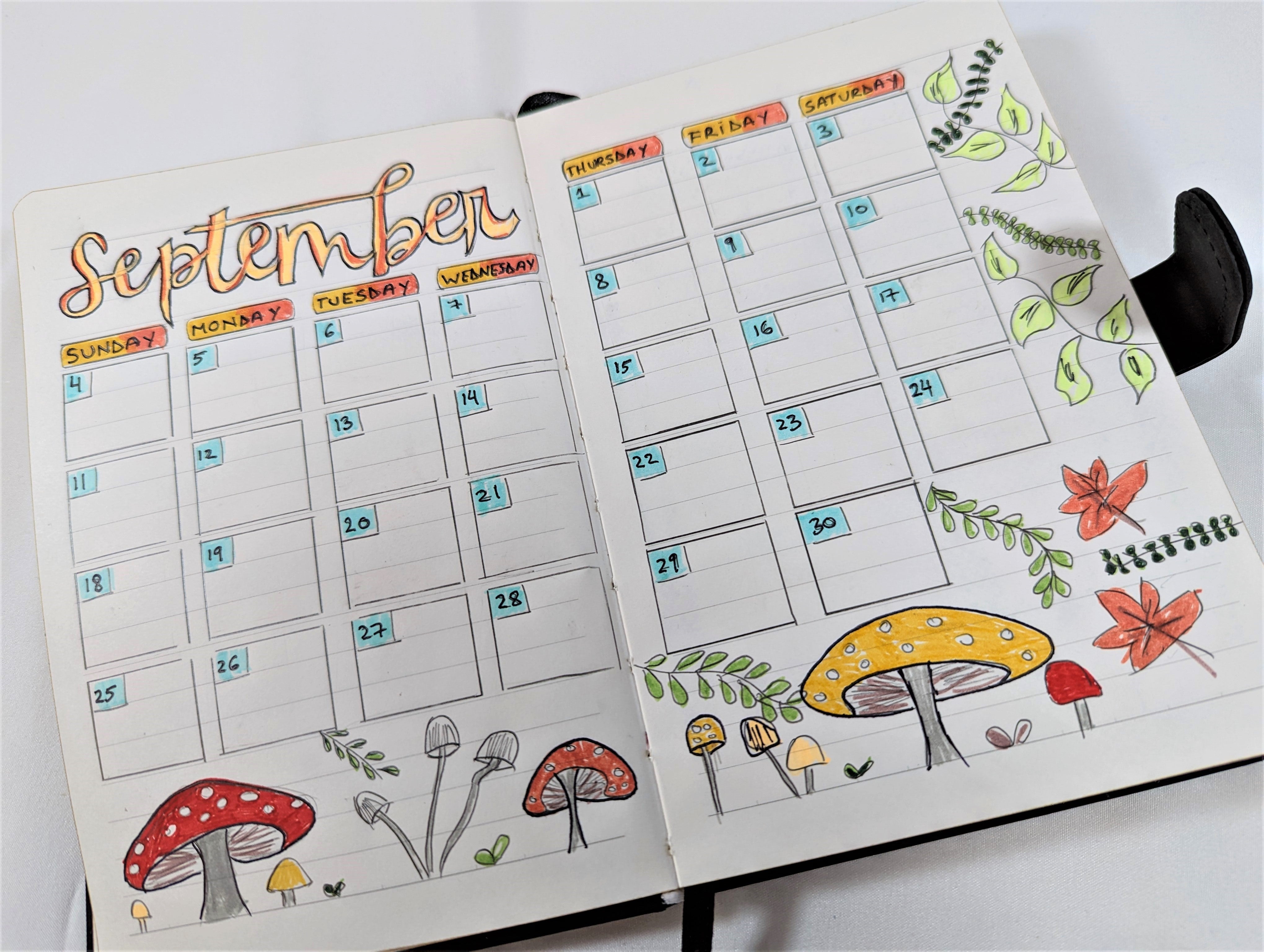 September Journal Spread